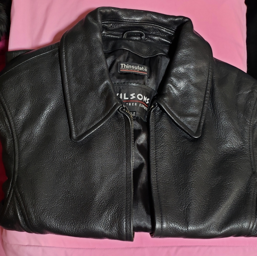 Wilson Thinsulate Small Brown Leather Women's Jacket - Gem